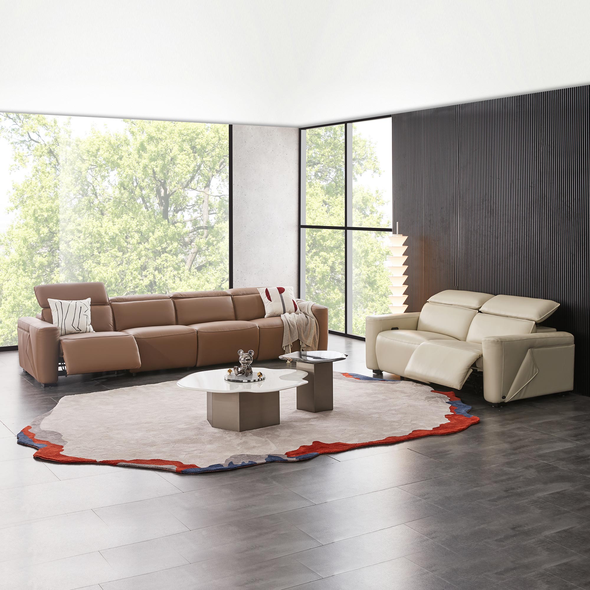 芝华仕伯爵云中书 The Letter真皮组合电动功能影院沙发BY-40331HM（加6）