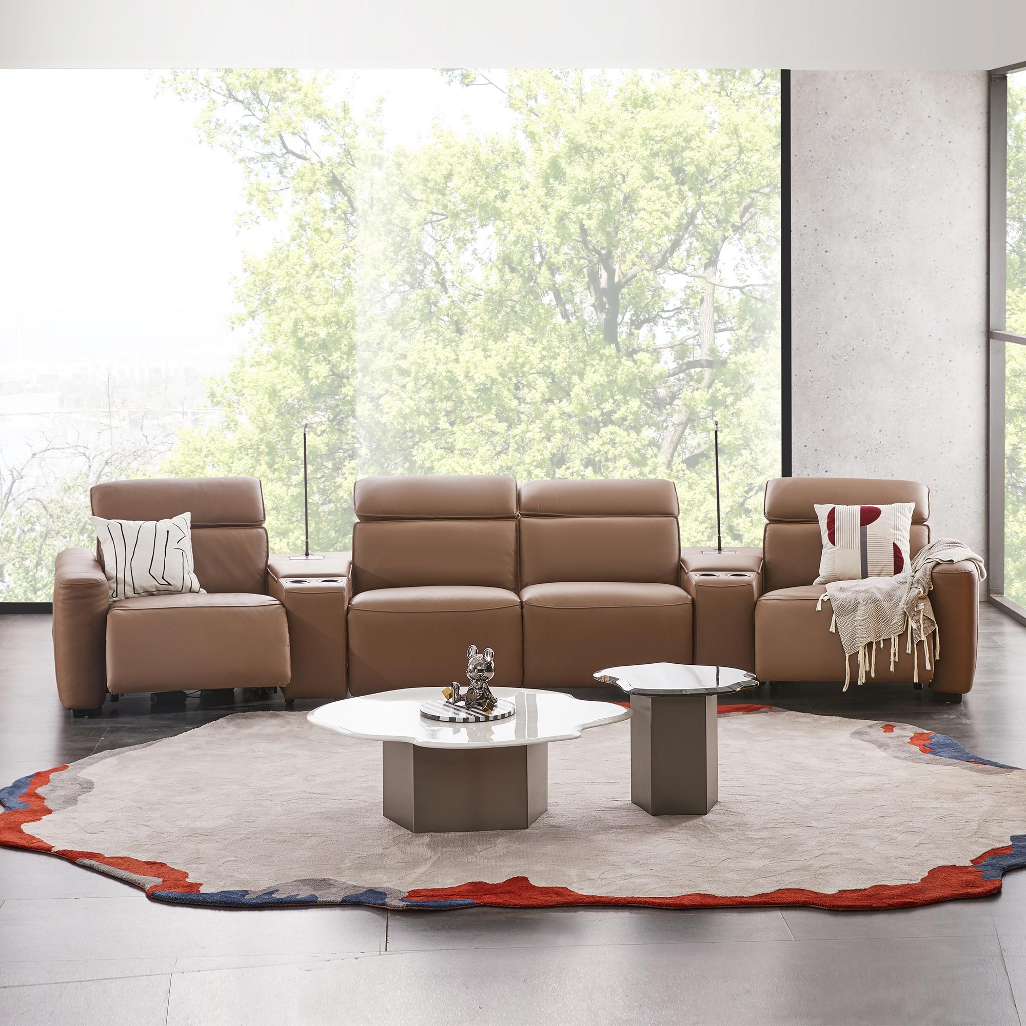 芝华仕伯爵云中书 The Letter真皮组合电动功能影院沙发BY-40331HM（加6）